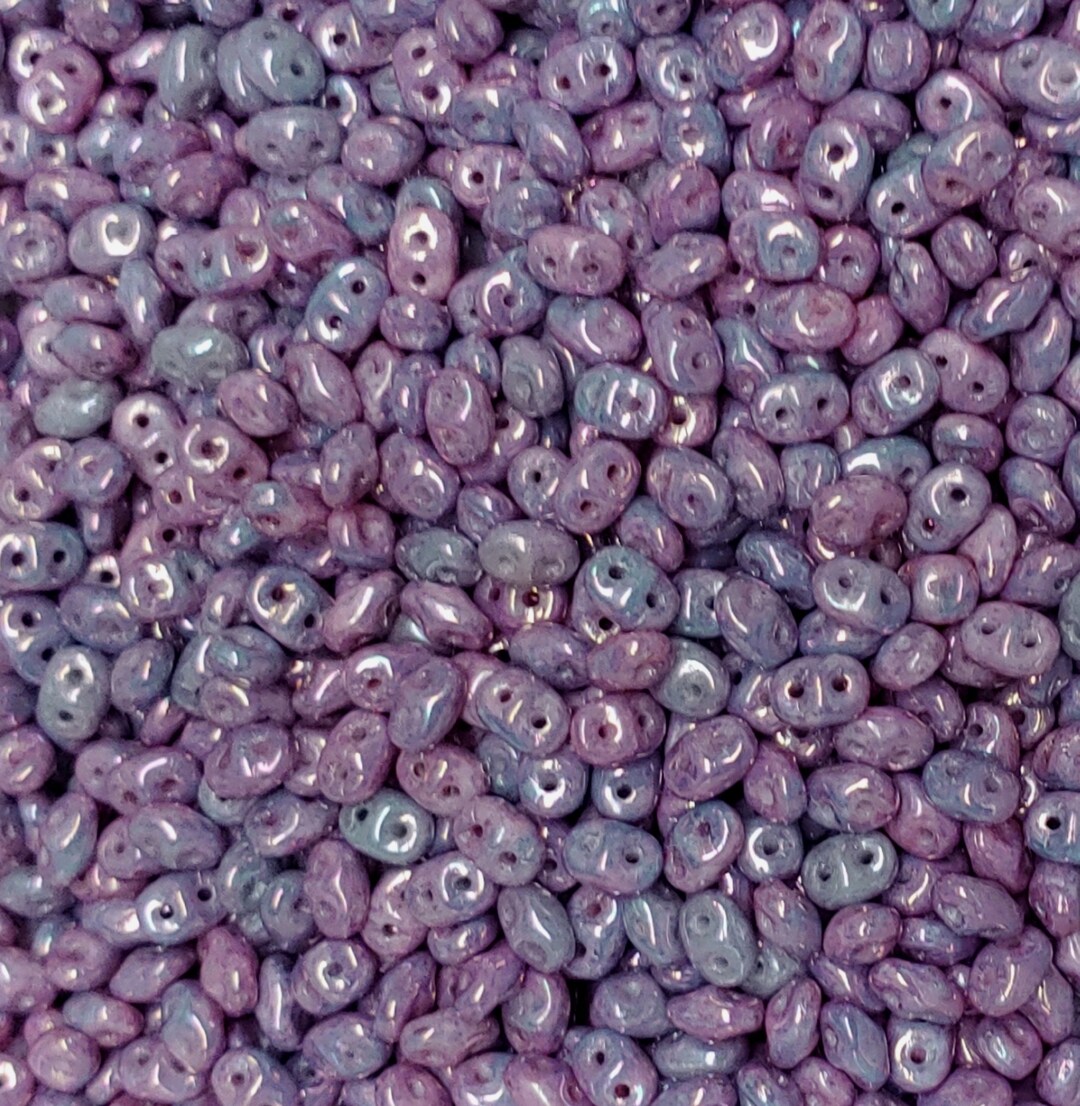 Superduo Nebula Chalk, Czech Glass 2-hole Bead 2.5x5mm-du0503000-15001 ...