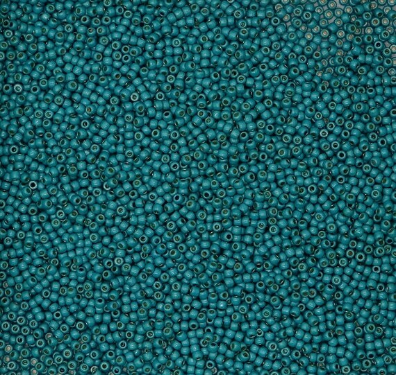 11/0 Toho Matte Turquoise Permafinish Color PF569F Round Seed | Etsy