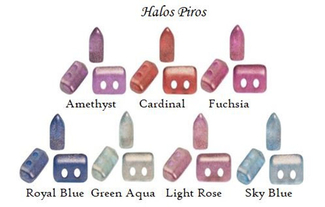 Piros Par Puca-paris Halo Piros, 2-hole 2x3x5mm Czech Glass, 5 Grams ...