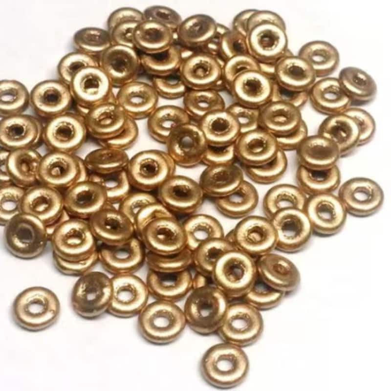 O Gold Glass Beads - Etsy