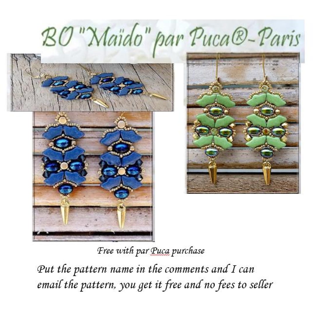 Maido Earring Pattern-free Pattern With Par Puca Purchase, Put Pattern ...