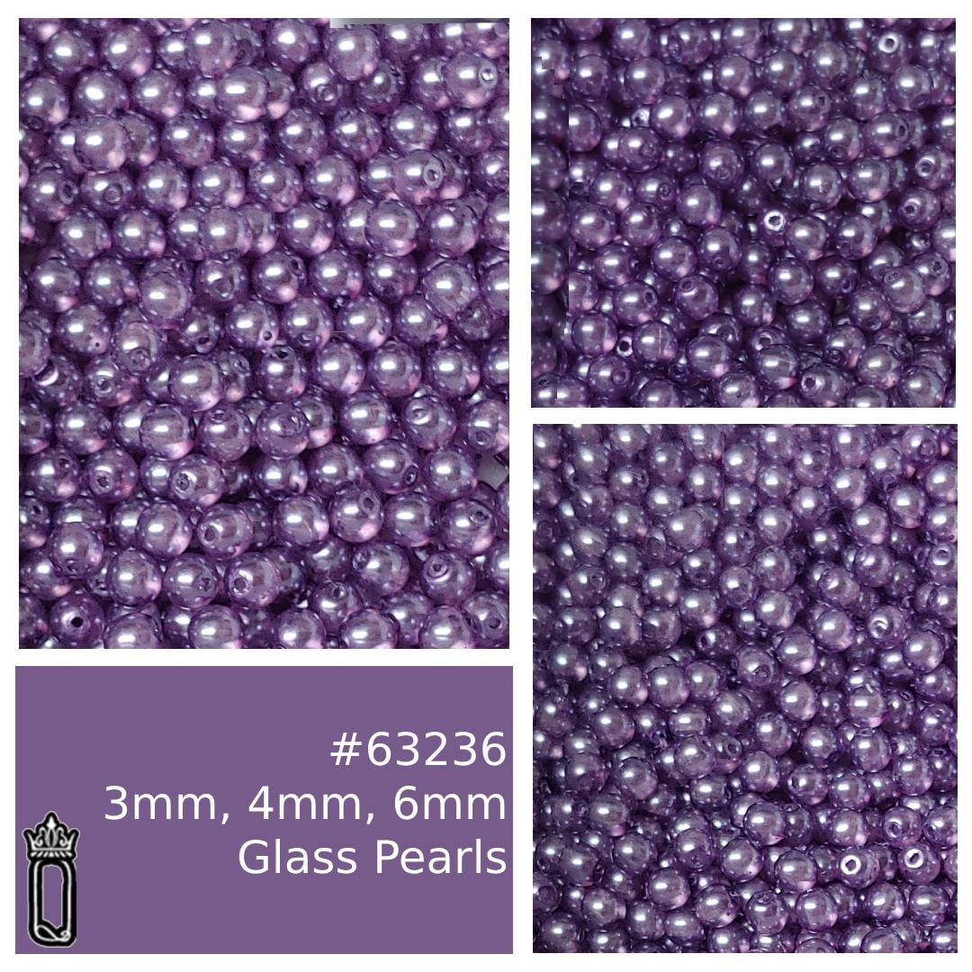 3mm, 4mm, 6mm Crystal Pearl Violet-round, Czech Glass Beads - Etsy