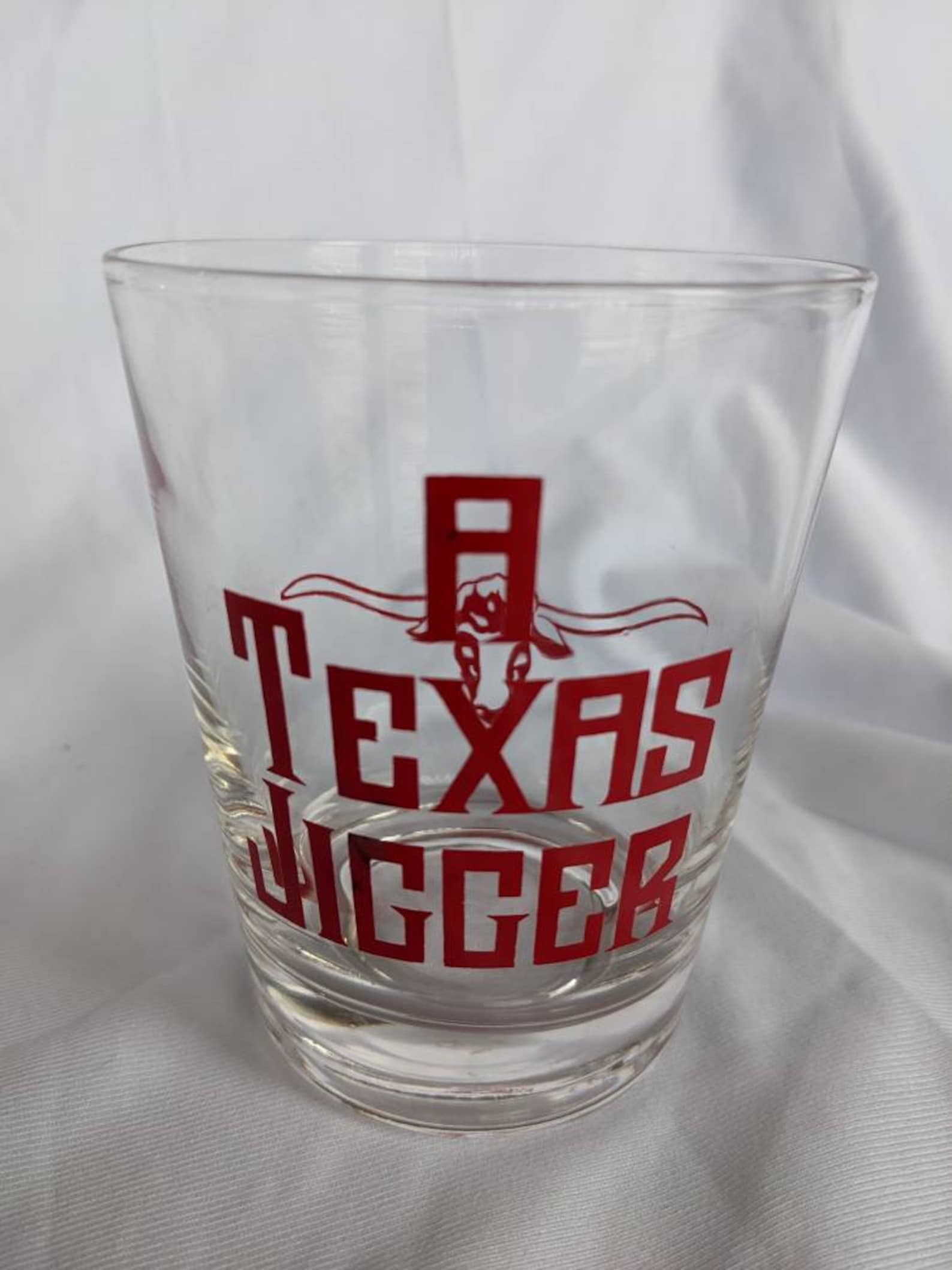 Large A Texas Jigger Shot Glass Cocktail Barware Drinkware Longhorn ...