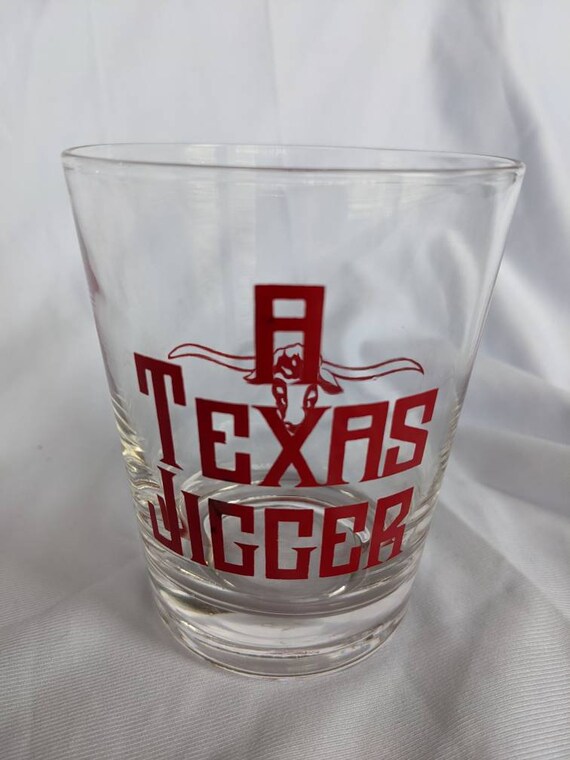 Large A Texas Jigger Shot Glass Cocktail Barware Drinkware - Etsy