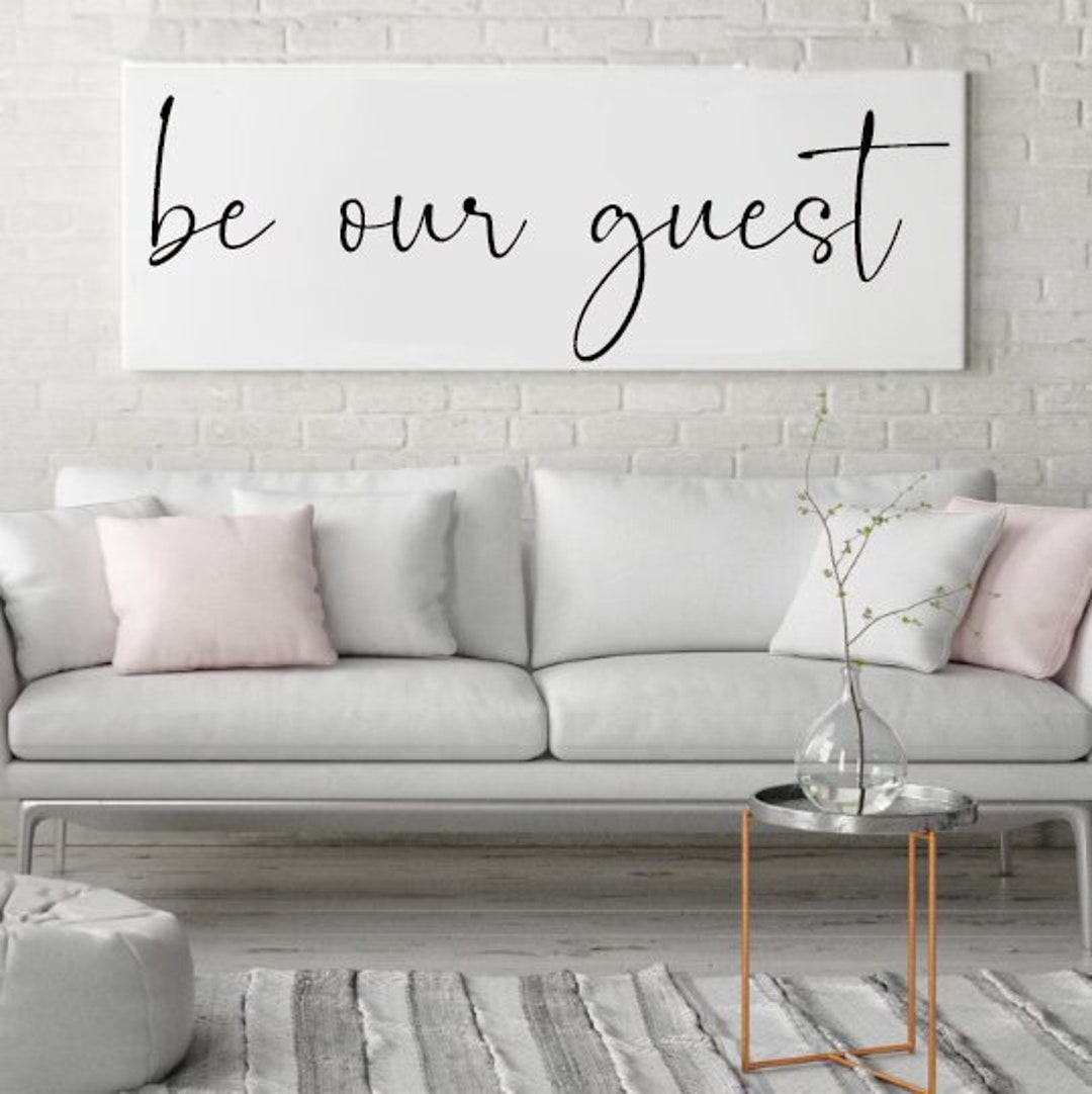 Be Our Guest Hand Painted Canvas, Entryway Decor, Guest Room Decor ...
