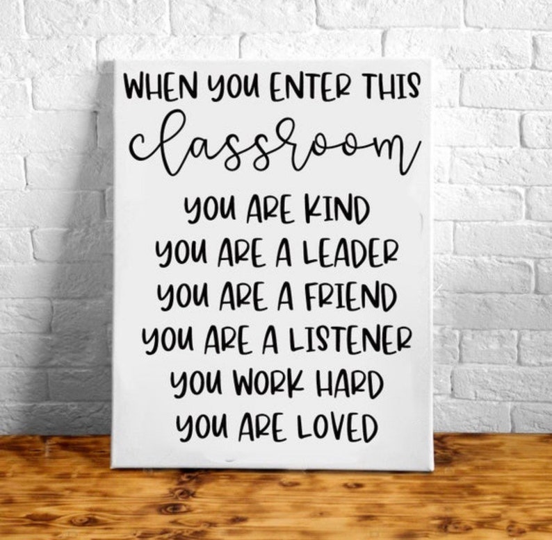 Classroom Rules Sign You Are Loved Sign Hand Painted Canvas - Etsy