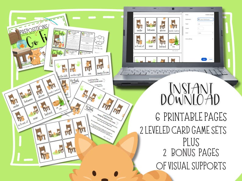 Printable Prepositions Card Game for Kids - Go Fish Inspired Learning ...