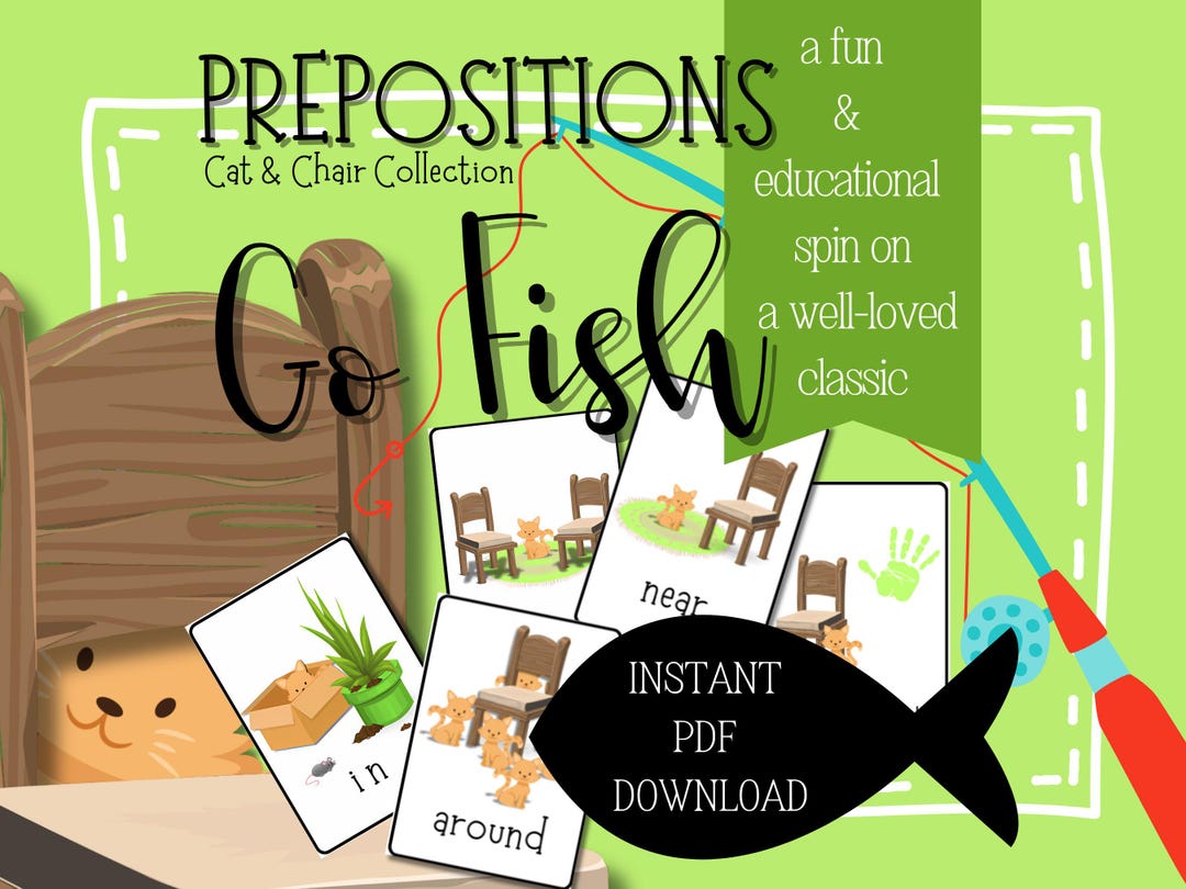 Printable Prepositions Card Game for Kids - Go Fish Inspired Learning ...