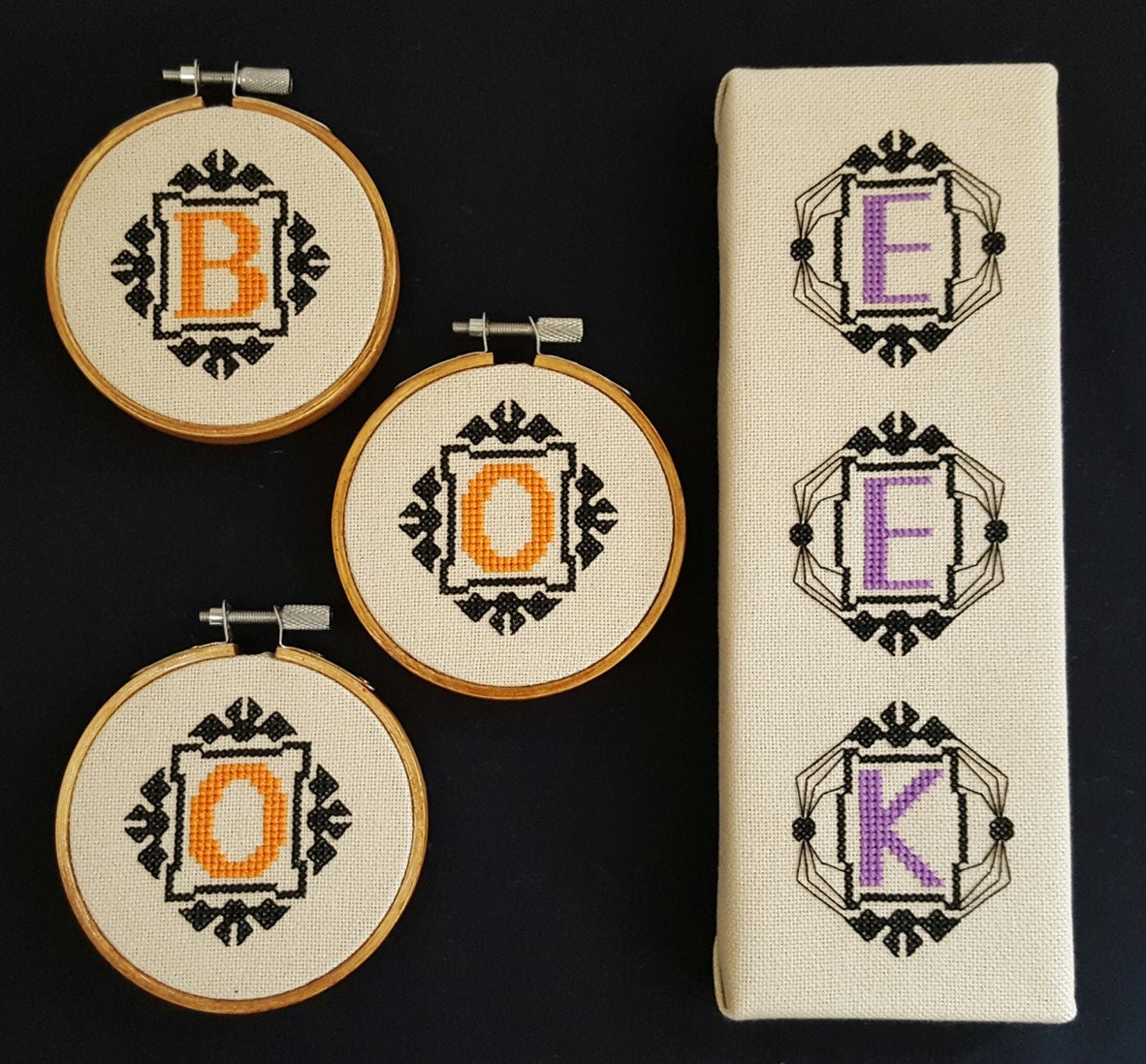Boo and Eek Bats Cross Stitch Pattern Only - Etsy