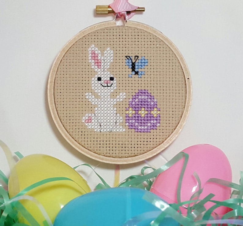 Spring Bunny Cross Stitch Pattern Only - Etsy