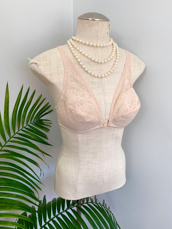 DUSTY - vintage soft-cup bra, lacy cone bullet brassi… - Gem