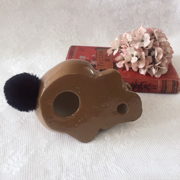 BUNNY RABBIT FIGURINE Vintage Ceramic Brown Bunny Statuette - Etsy