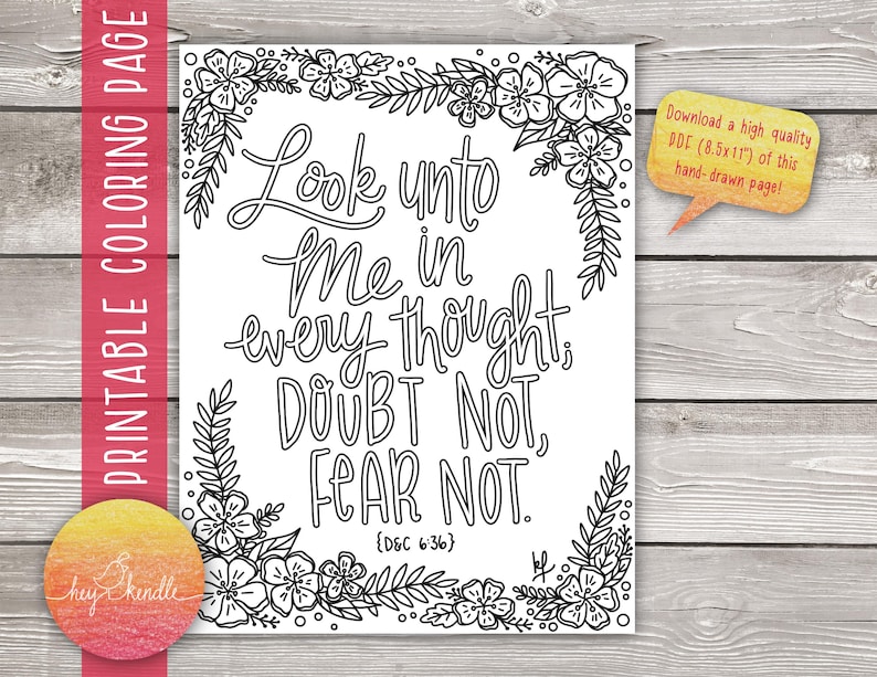 2025 Youth Theme Coloring Page | Look Unto Christ | LDS Coloring Page ...