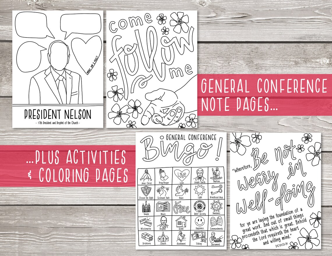 40 Page General Conference Packet INSTANT DOWNLOAD october - Etsy