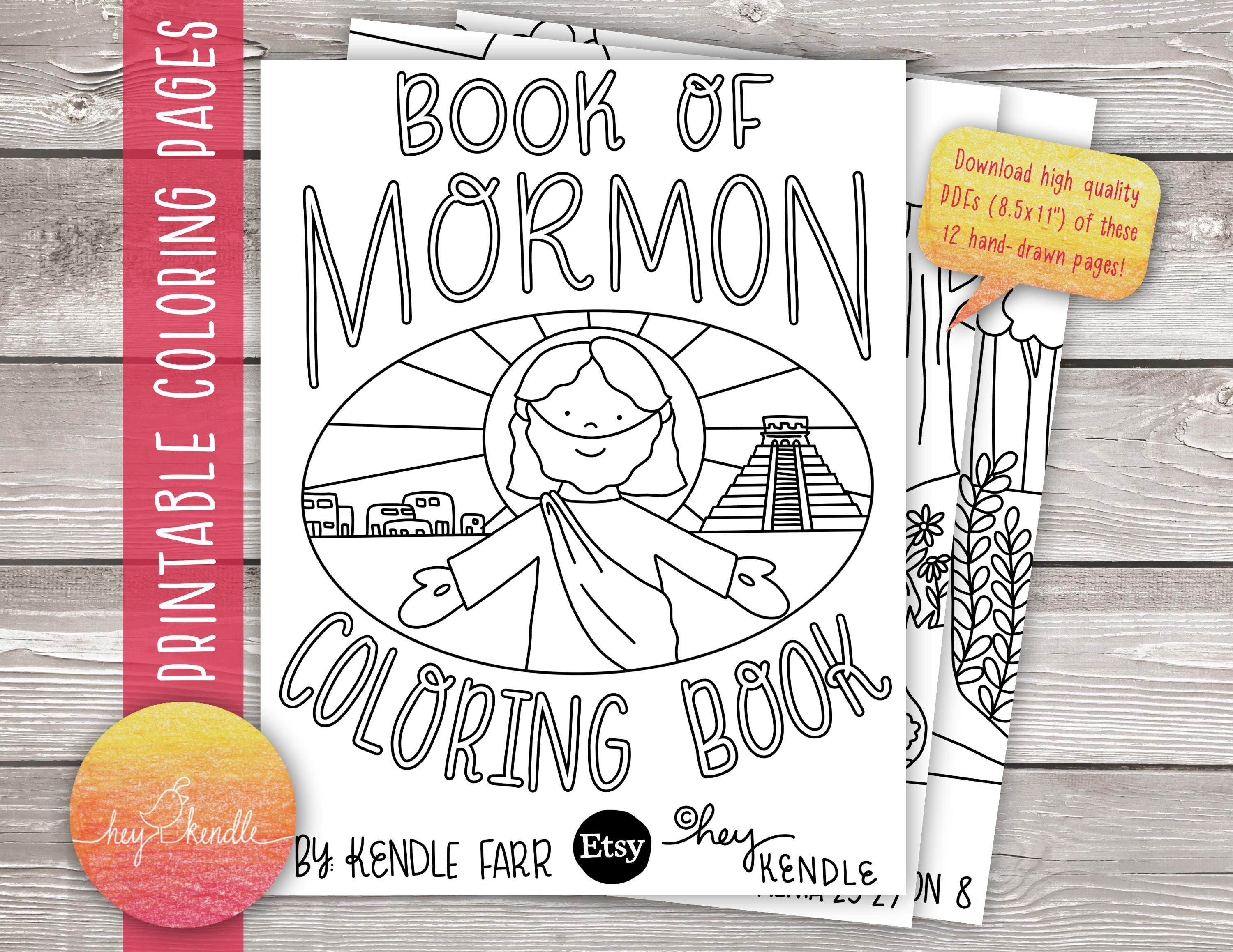 Book of Mormon Coloring Pages - INSTANT DOWNLOAD - 12 Unique Hand-drawn ...