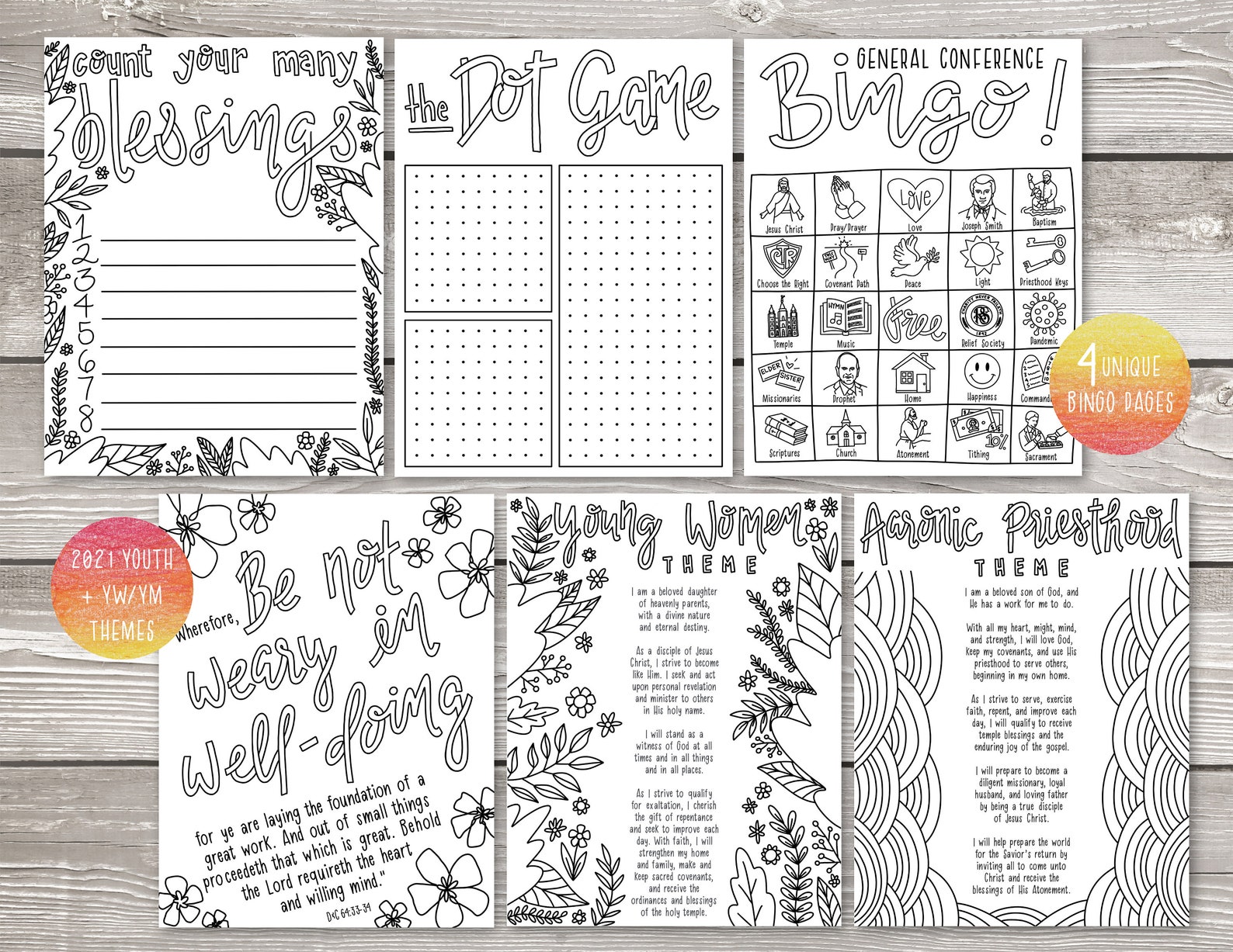 40 Page General Conference Packet INSTANT DOWNLOAD october - Etsy