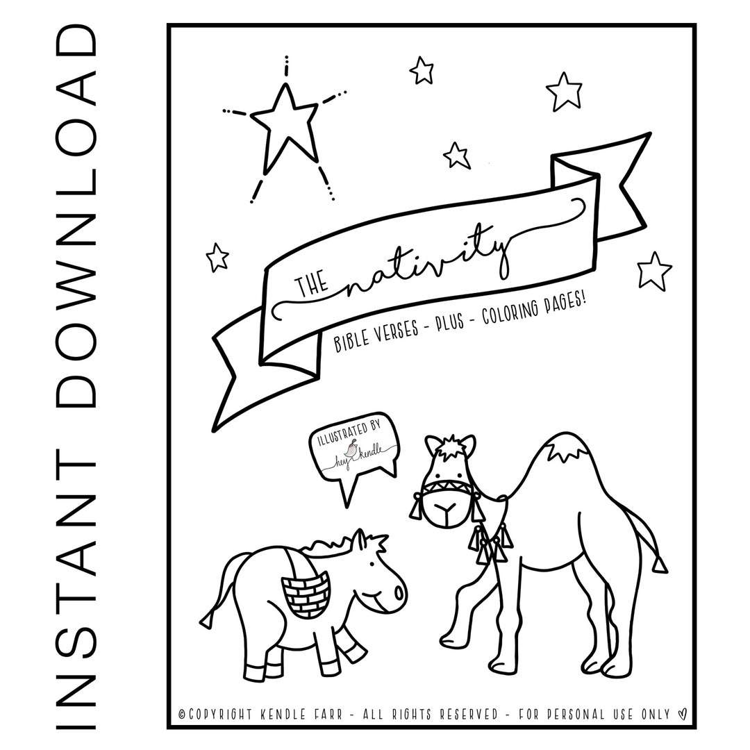 The Nativity - Bible Verses Plus Coloring Pages - the Christmas Story ...
