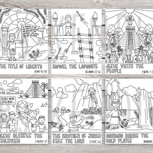 Book of Mormon Coloring Pages - INSTANT DOWNLOAD - 12 Unique Hand-drawn ...