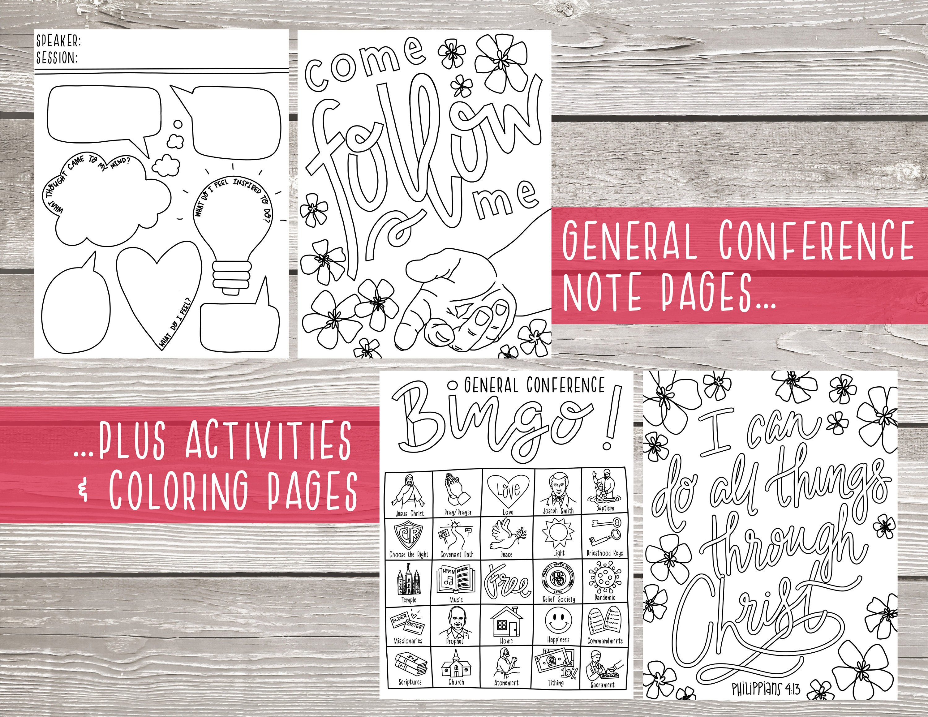 40 Page General Conference Packet INSTANT DOWNLOAD october - Etsy