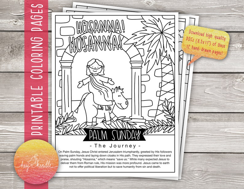 Holy Week & Easter Coloring Pages (instant Download) - Etsy