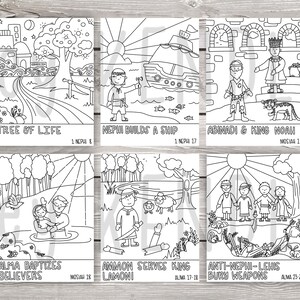 Book of Mormon Coloring Pages - INSTANT DOWNLOAD - 12 Unique Hand-drawn ...