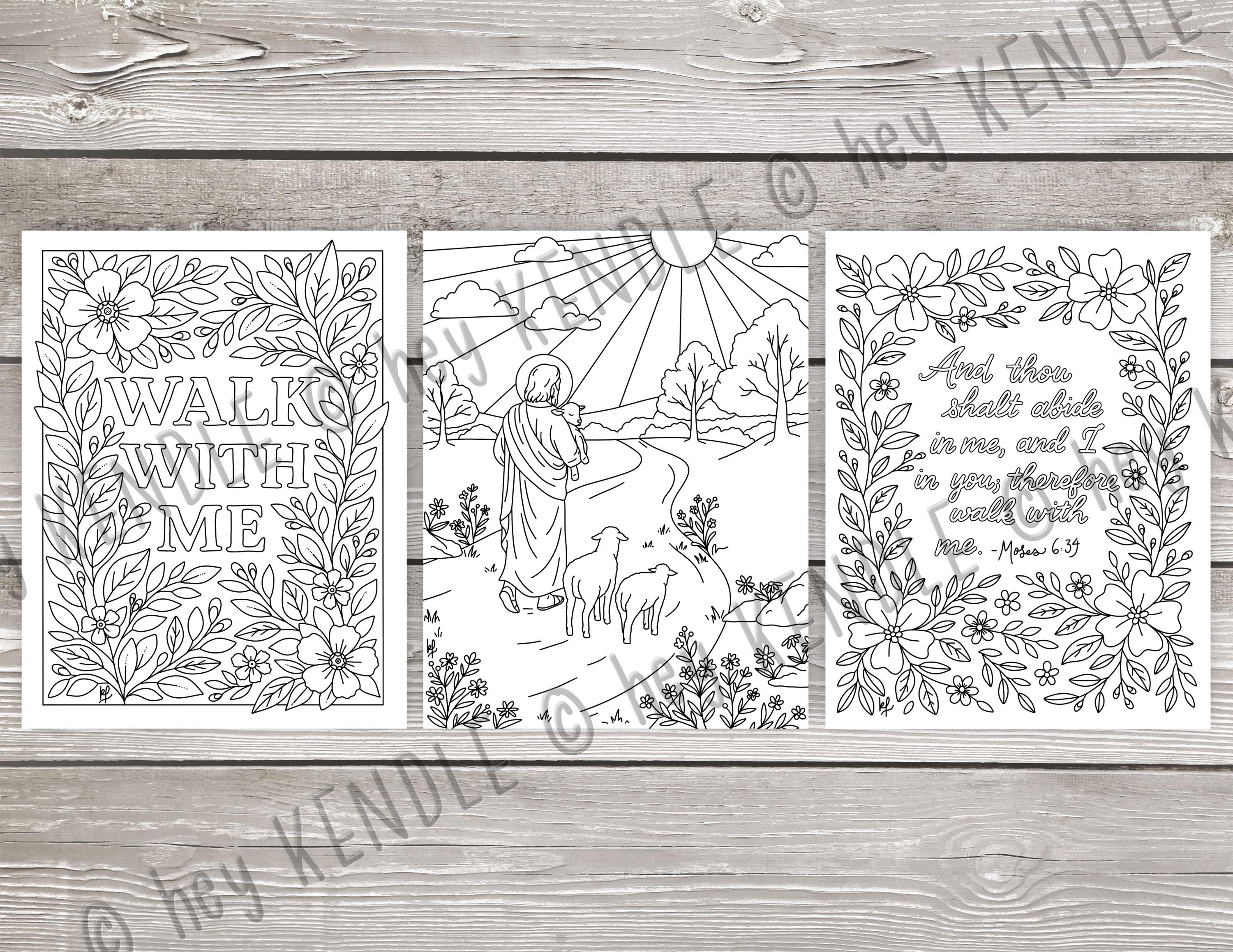 2026 Youth Theme Coloring Pages | Walk With Me | LDS Coloring Pages for ...