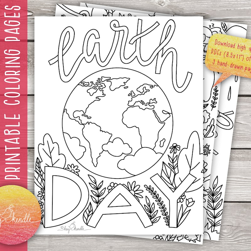 Save the Earth Coloring Page - Etsy