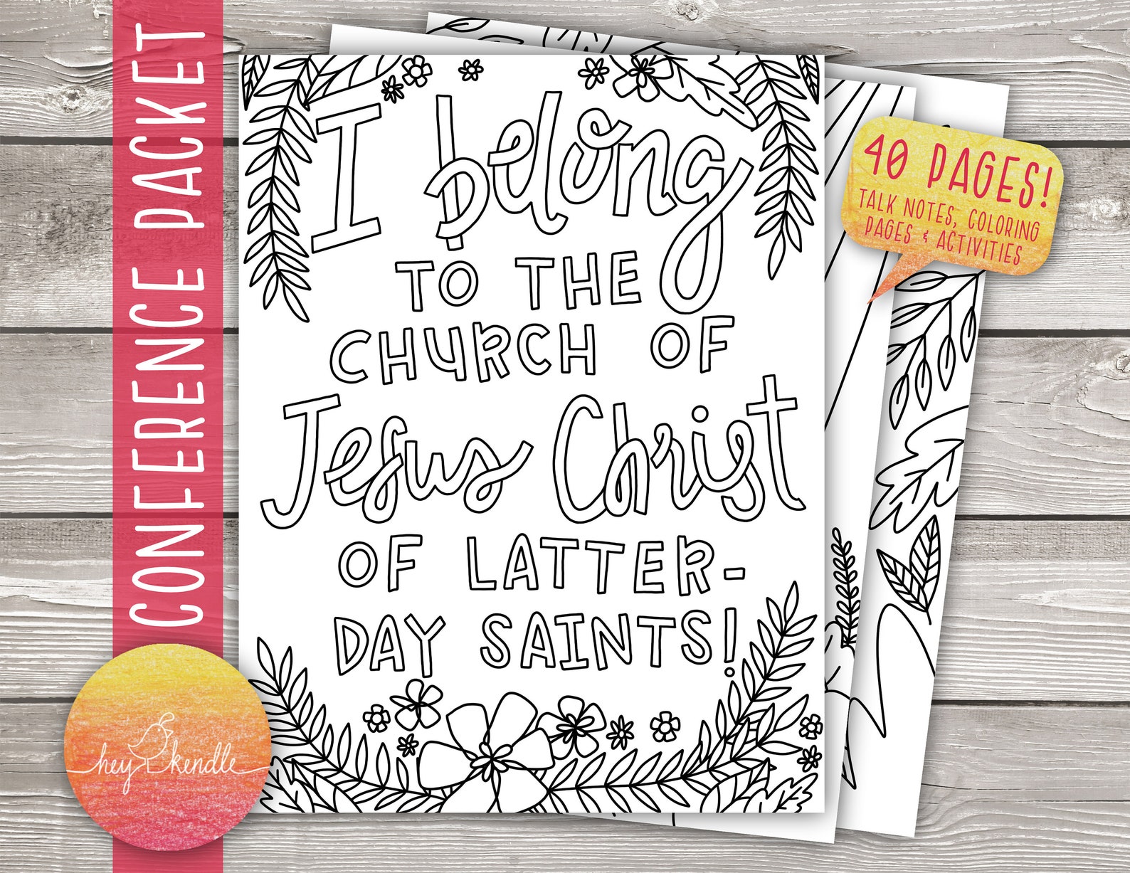 40 Page General Conference Packet INSTANT DOWNLOAD october - Etsy