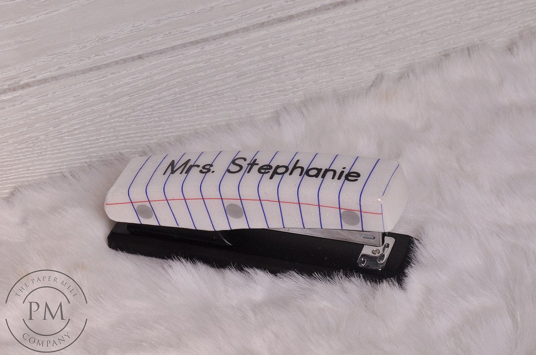 Personalized Stapler, Glitter Stapler, Lined Paper Stapler, Teacher ...