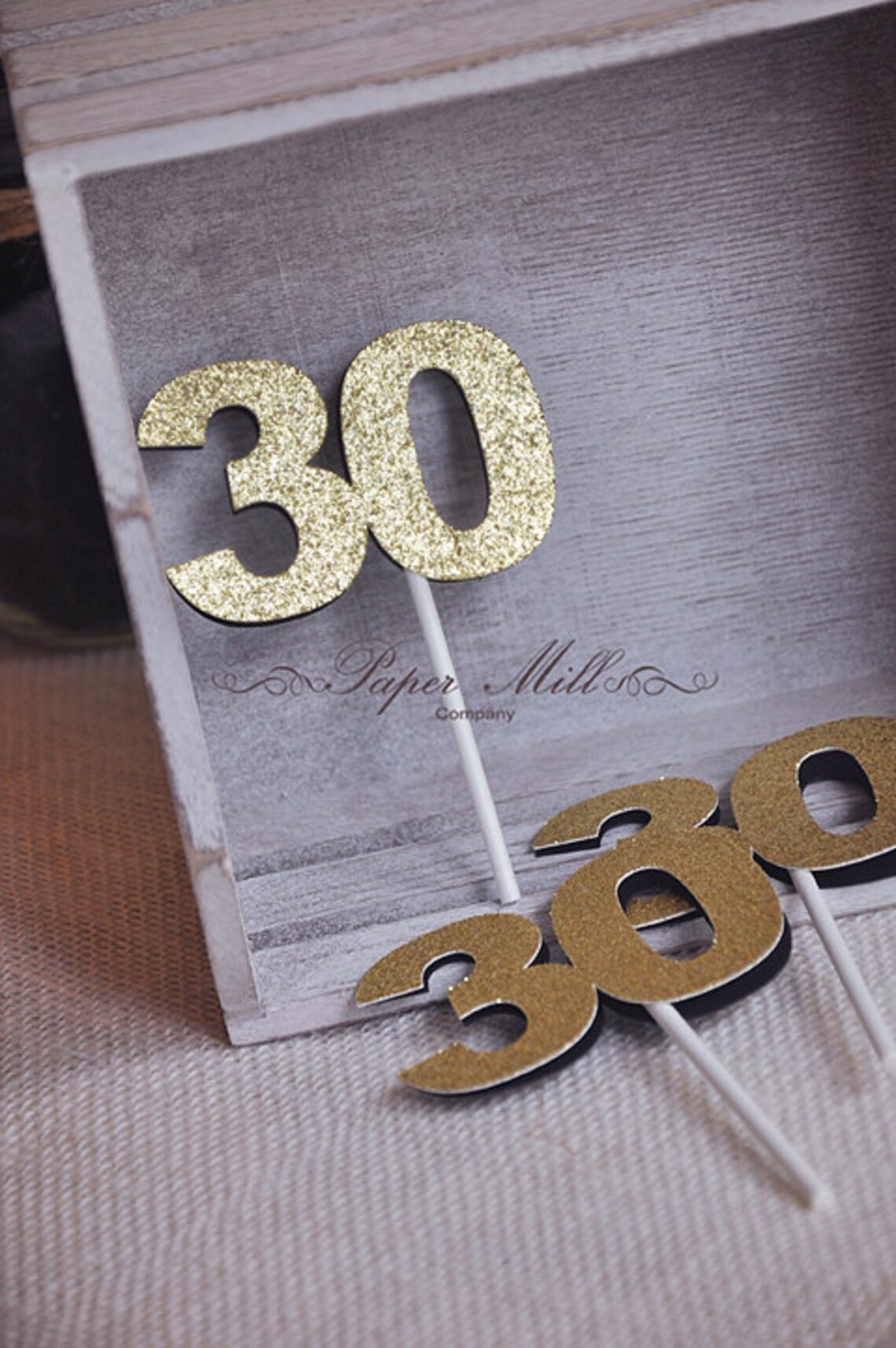 Number 30 Cupcake Toppers 30th Birthday Party - Etsy