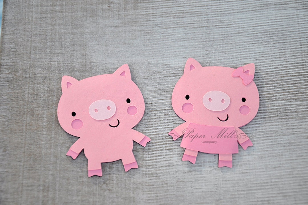 Pig Die Cuts, Pig Birthday Party Decor, Barnyard Birthday, Farm Animal ...