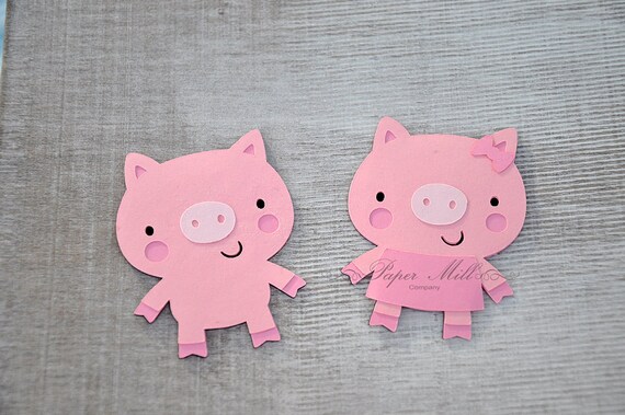 Pig Die Cuts Pig Birthday Party Decor Barnyard Birthday | Etsy
