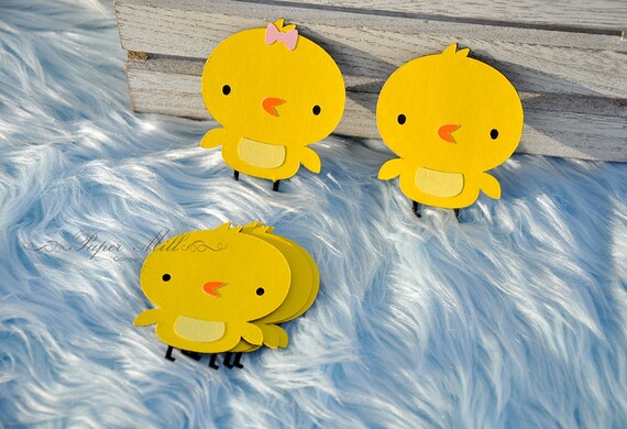 Chick Die Cuts Farm Animal Dies Chick Birthday Party Decor | Etsy