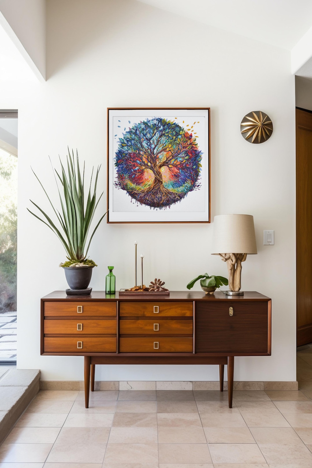 Colorful Tree of Life - Embroidery Cross Stitch Kit, DIY Kit, Cross ...