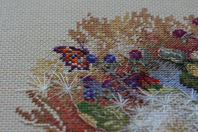 Cross Stitch Kit Breathing of the Forest, Embroidery Flowers Design ...