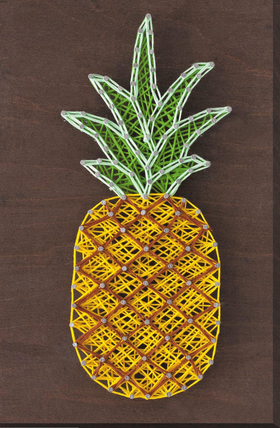 Pineapple string-art kit depicting tasty exotic fruit | Etsy