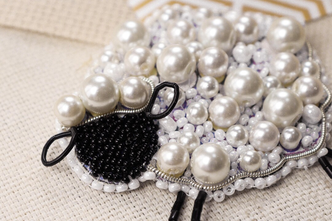 Sheep Beading Brooch Kit, Abris Art Kits, Cute Beadwork Brooches ...