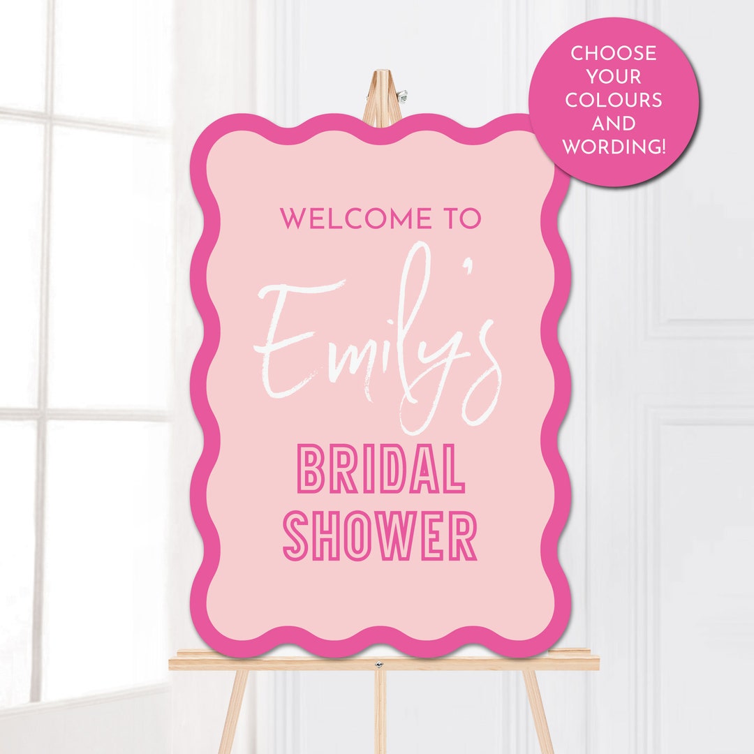 Wave or Arch Baby Shower Sign, Bridal Hens Night, Birthday, Wedding ...