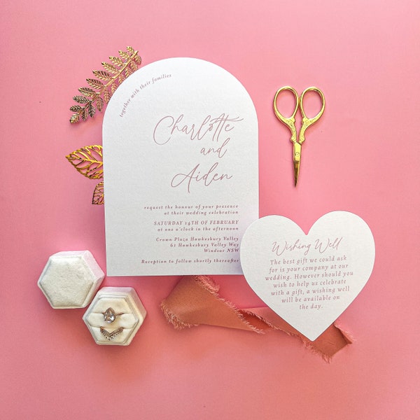 Pearlescent Wedding Invitation - Etsy