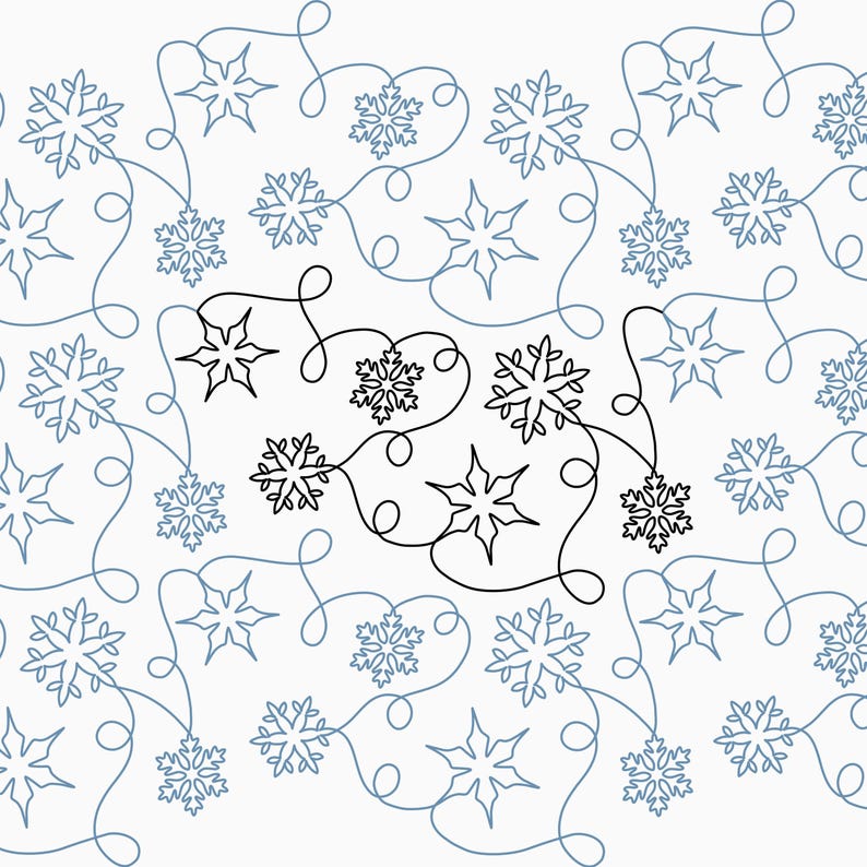 Snowflake Season - Digital Longarm Pantograph - Etsy