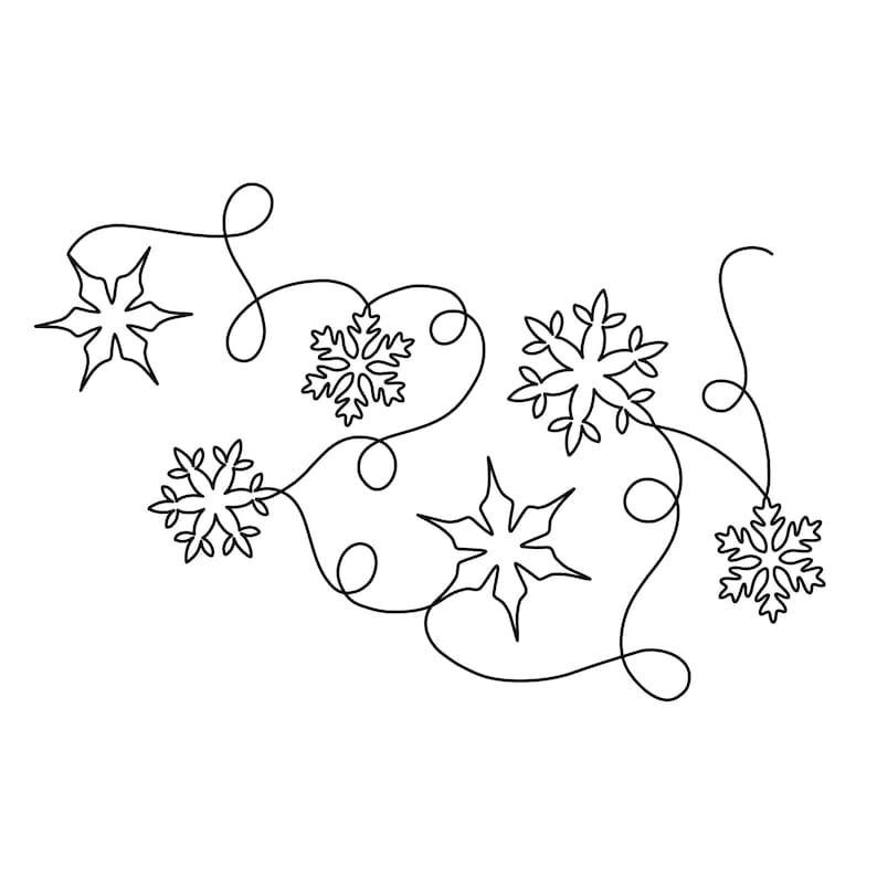 Snowflake Season - Digital Longarm Pantograph - Etsy