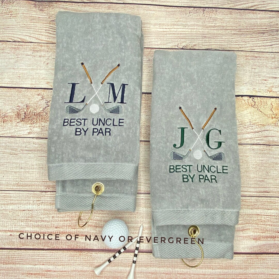 Monogrammed Golf Towel, Embroidered Uncle Gift - Etsy