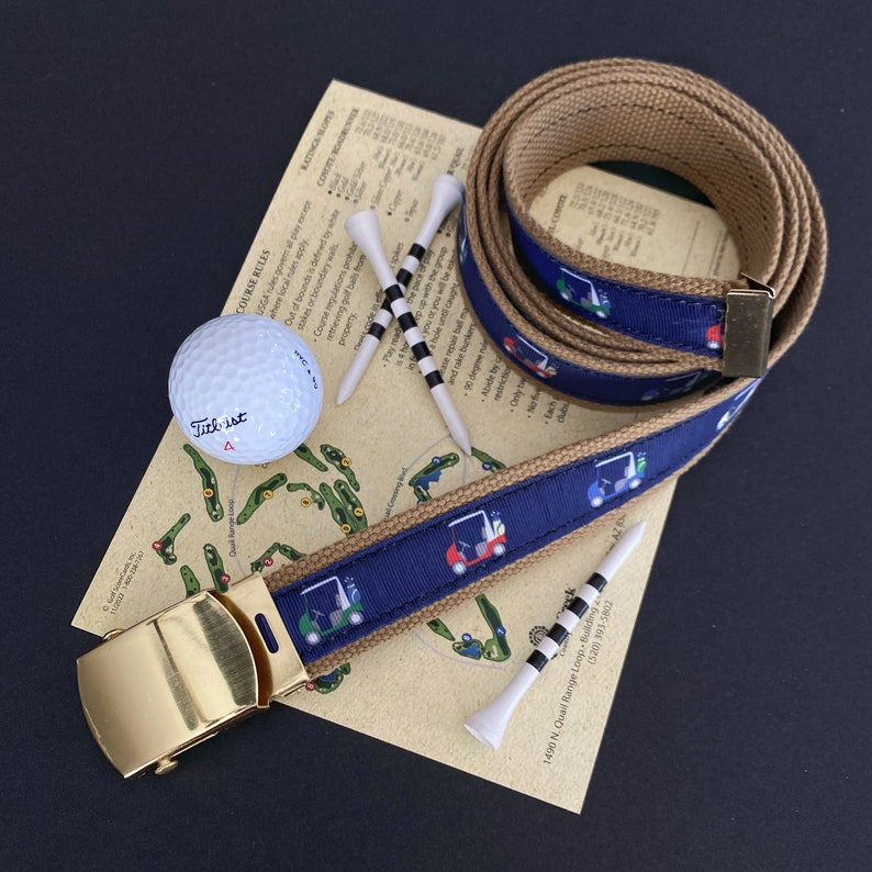 Golf Cart Cotton Webbing Belt, Adjustable Golf Gift - Etsy