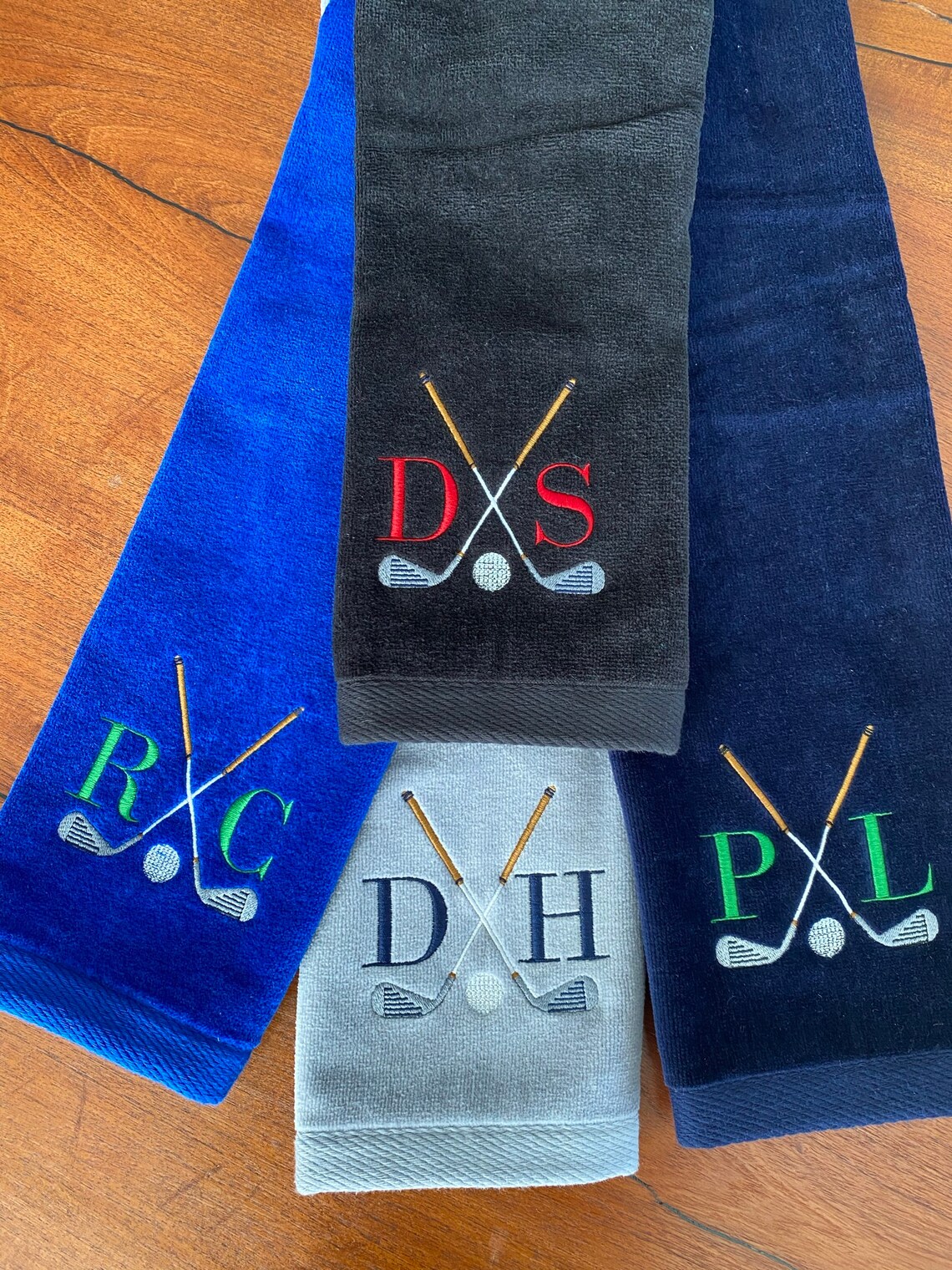 Crossed Golf Clubs Monogrammed Golf Towel - Etsy