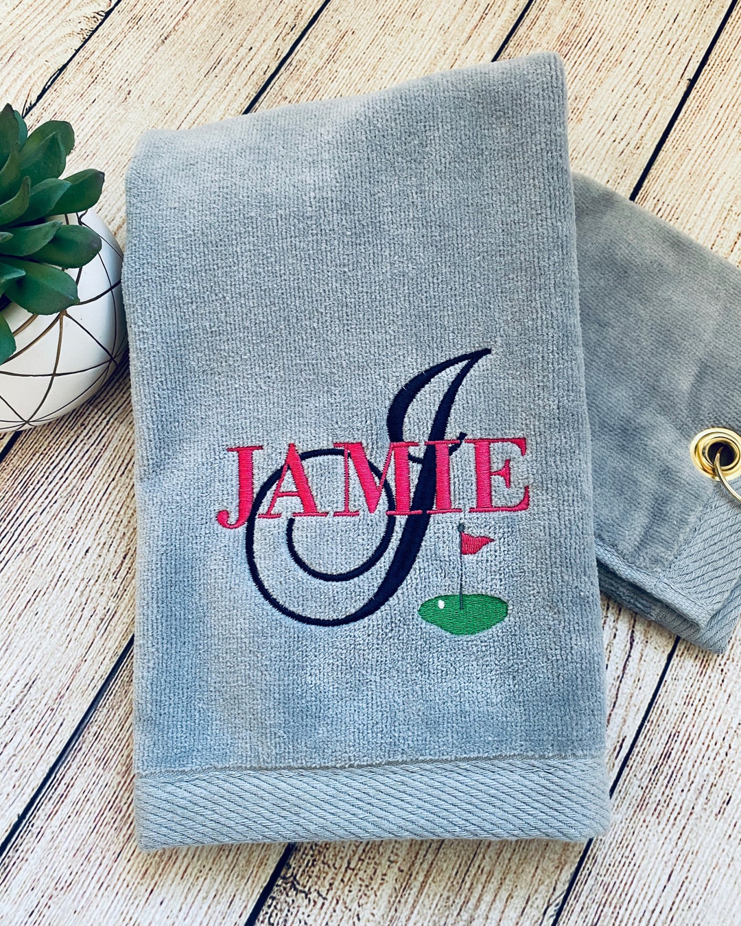 Jamie Style Monogrammed Golf Towel - Etsy