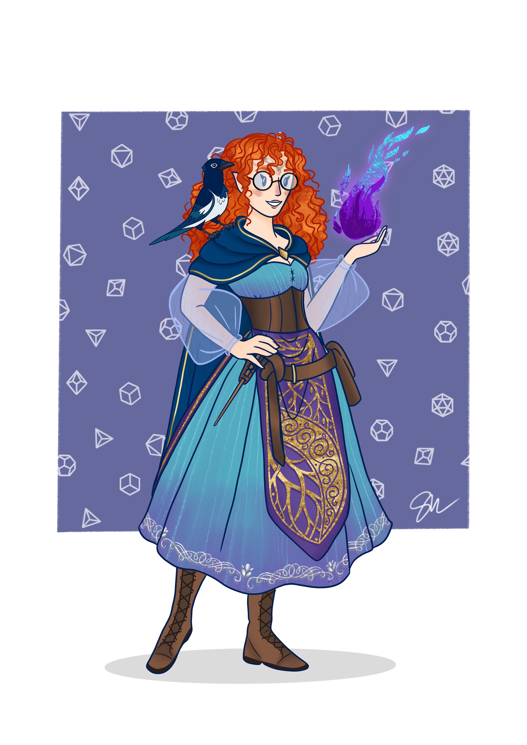 Custom D&D Character Full Body Art Digital Download Dnd Gift Dungeons ...