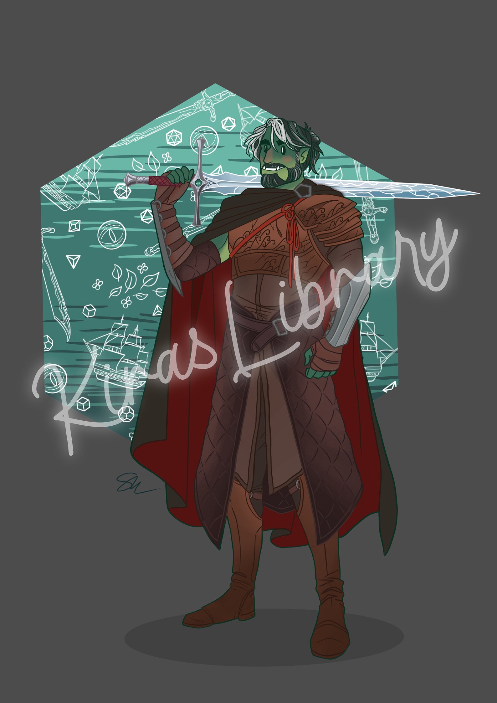 Fjord Stone, Half - Orc Warlock, Inspired by Critical Role the Mighty ...