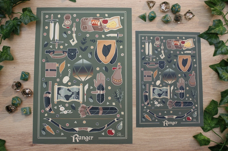 Ranger Class Art Print Dungeons and Dragons 5E A4 & A5 - Etsy