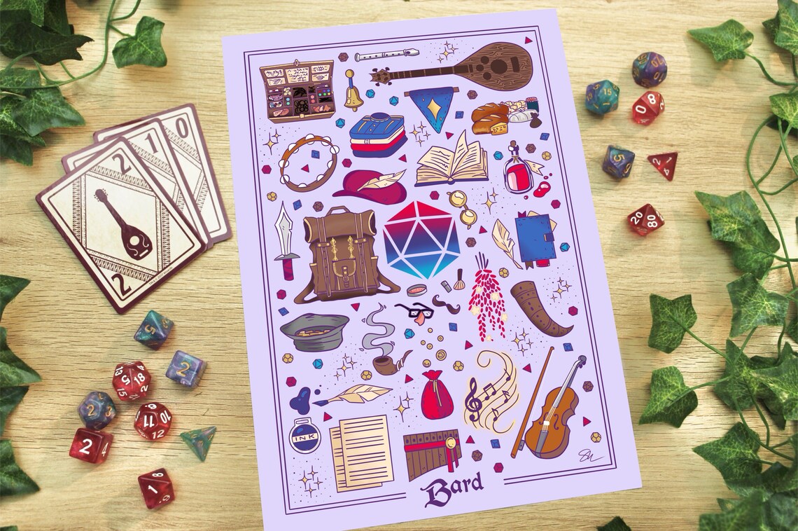 Bard Class Art Print: Dungeons and Dragons 5e (digital Download) - Etsy UK