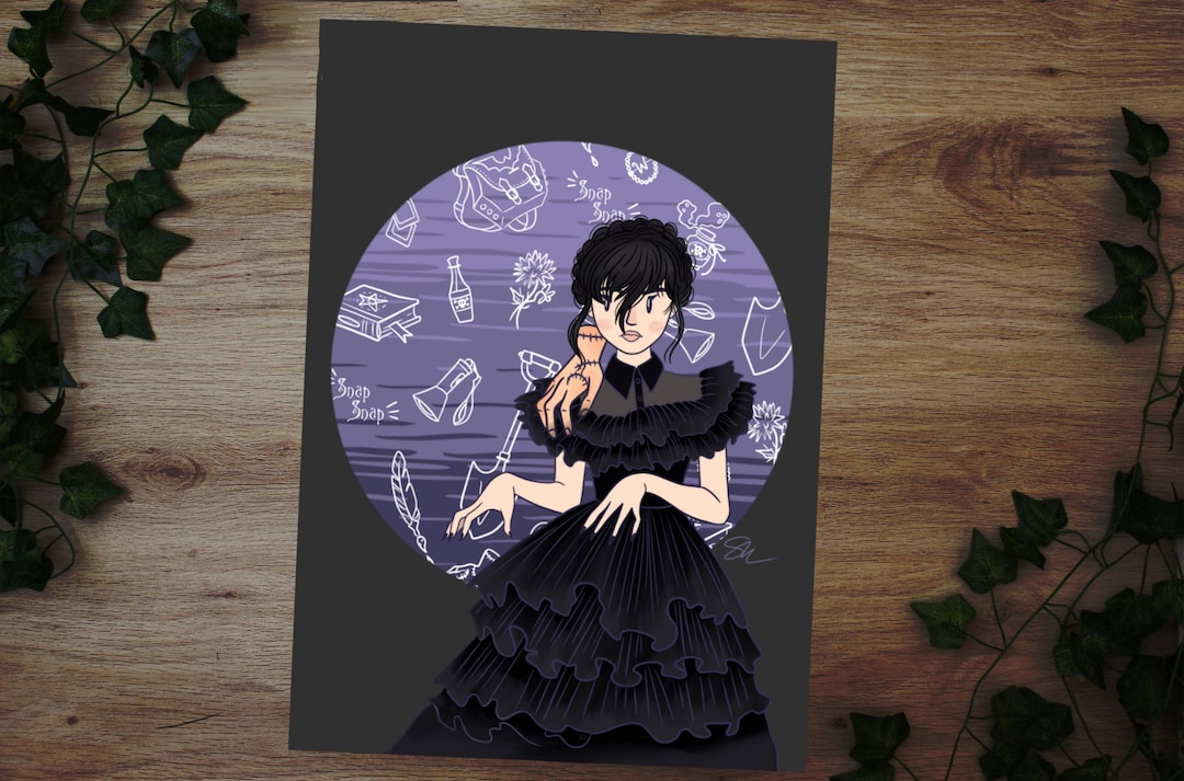 Wednesday Addams Digital Art Print | Inspired by Dancing Wednesday ...